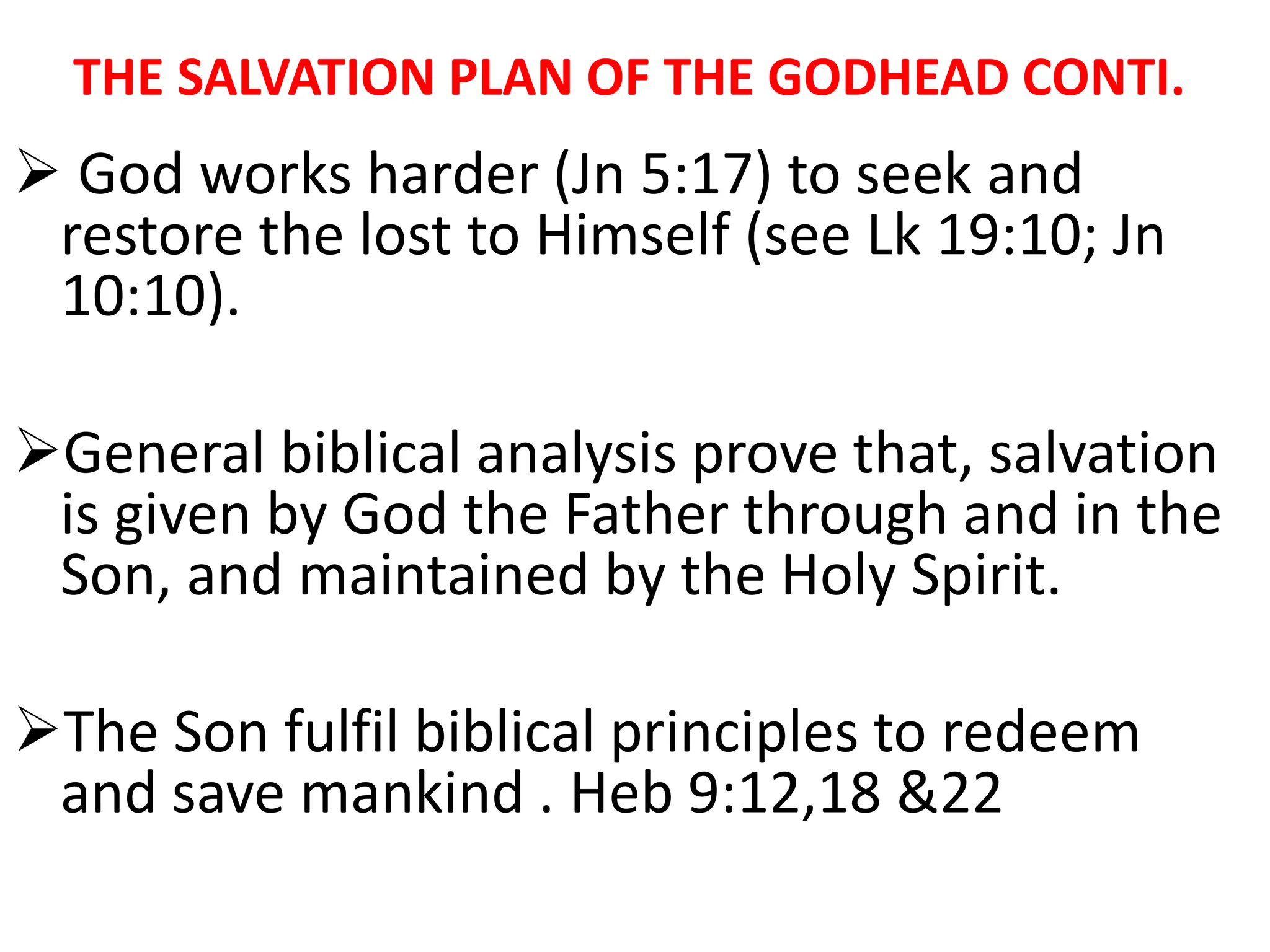 God's saving plan for man kind to eternity | PPTX