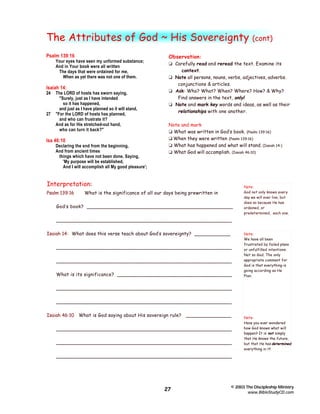 God's sovereignty | PDF | Christianity | Religion & Spirituality