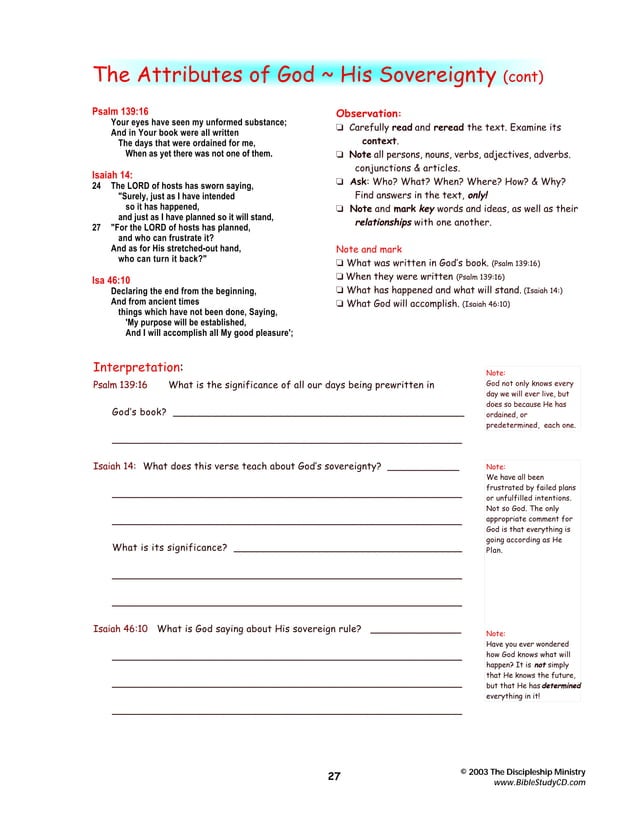 God's sovereignty | PDF | Christianity | Religion & Spirituality