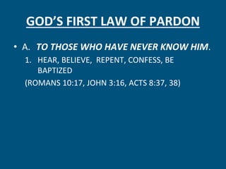 GOD'S TWO LAWS OF PARDON | PPTX