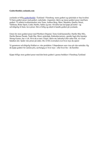 Godteributikk | DOC