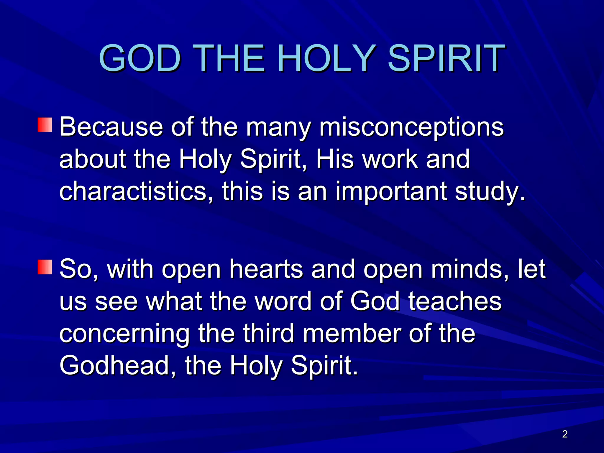God the Holy Spirit | PPT