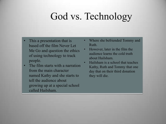 God vs. technology final project presentation | PPTX