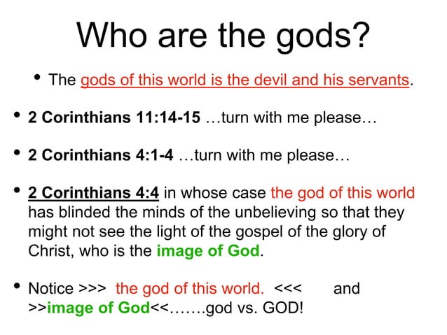 God vs. gods (Genesis 3) | PPT