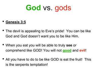 God vs. gods (Genesis 3) | PPT