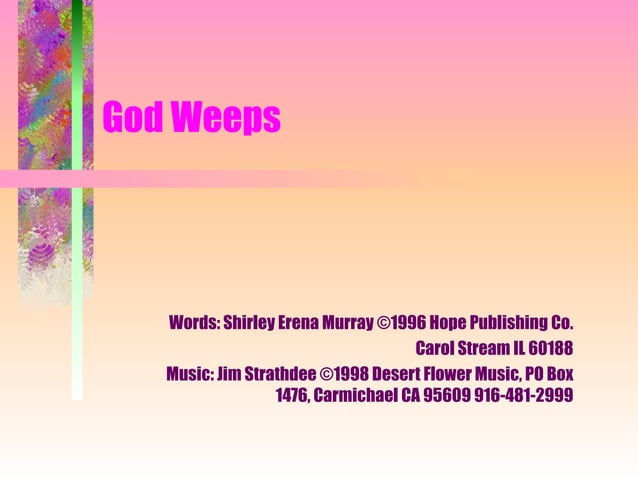 God weeps | PPS