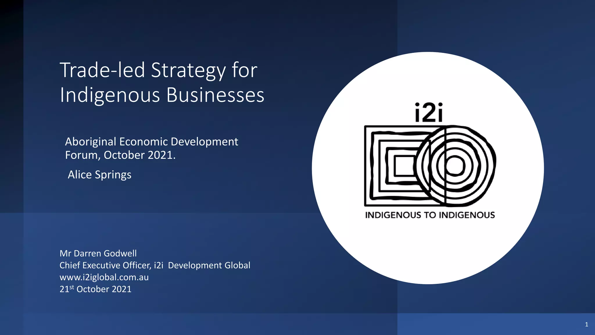 Godwell "$100billion Indigenous Economy" | Aboriginal Economic ...