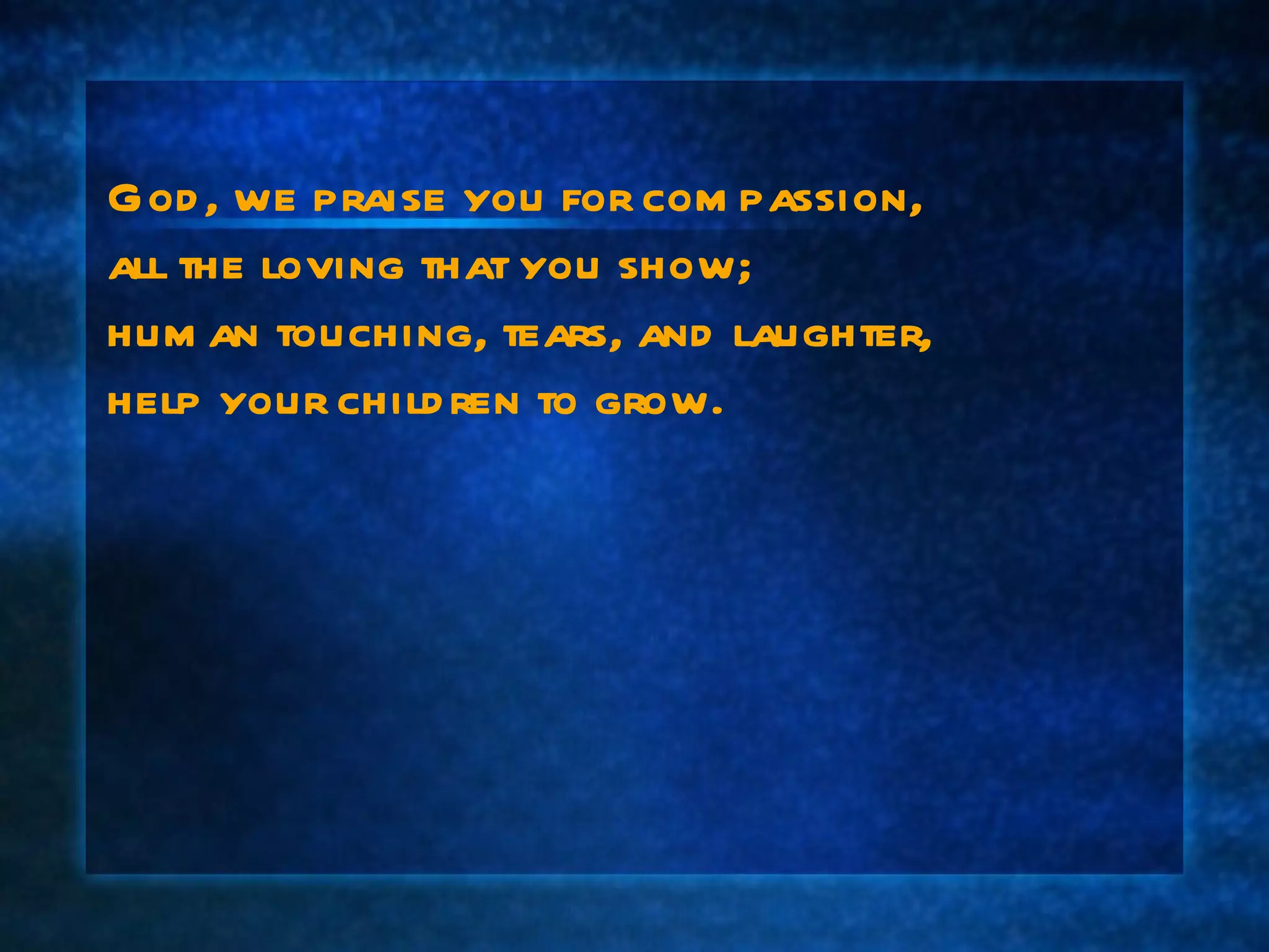 God we praise you | PPS