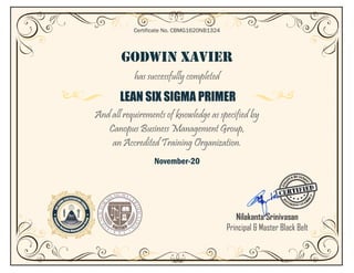 Godwin xavier primer | PDF | Manufacturing Industry | Industries