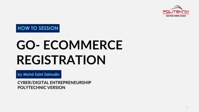 Go Ecommerce - How To Register | PPT