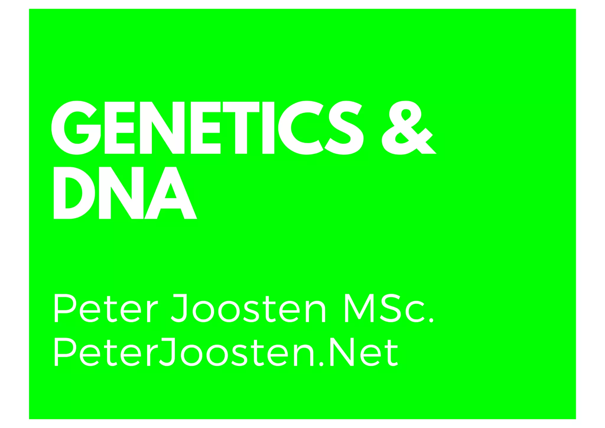 What is Genetics? How does DNA work? | PDF