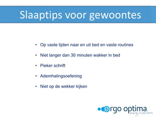 Goed slapen kun je leren | PPT