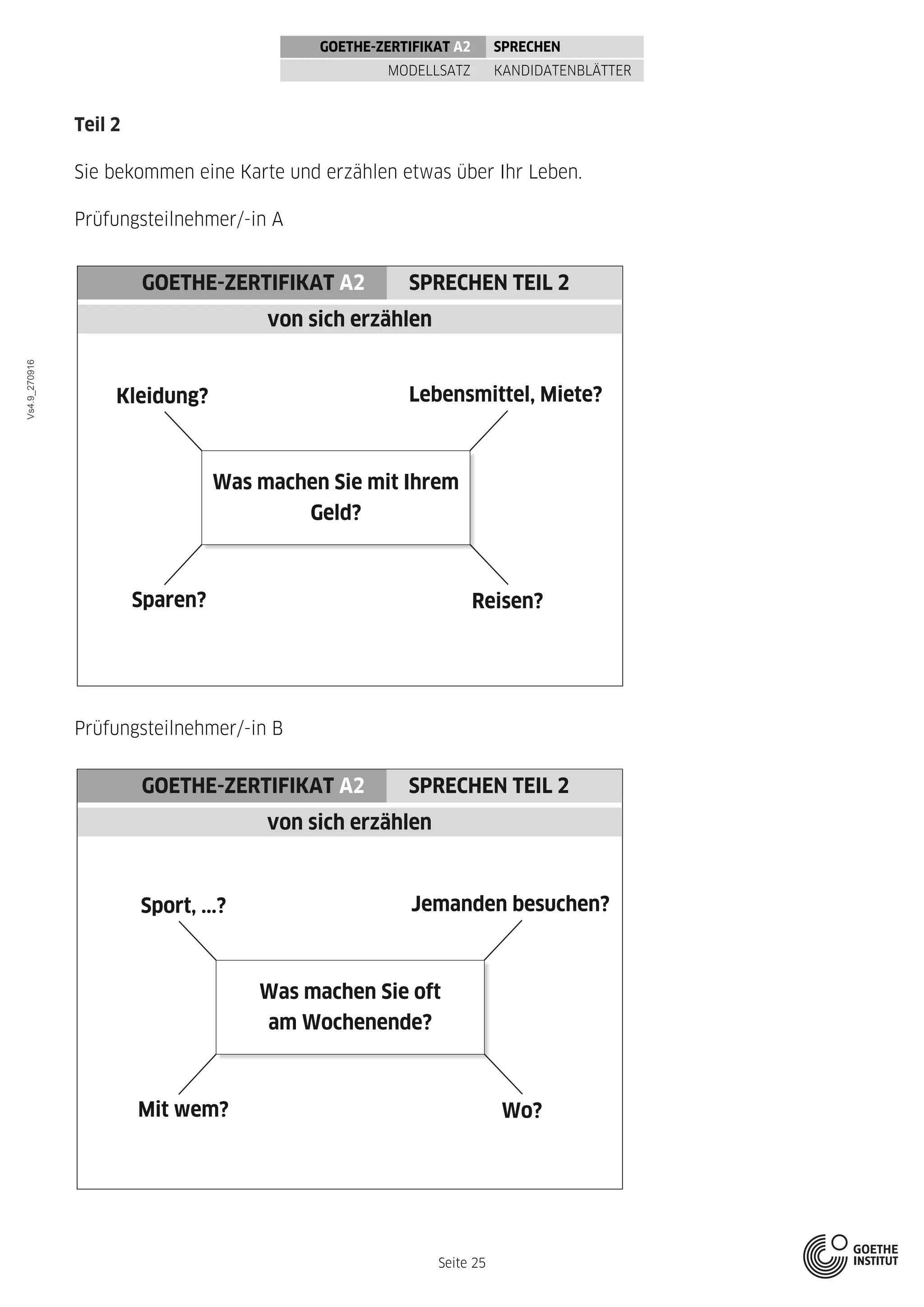 Goethe zertifikat a2-modellsatz_erwachsene | PDF