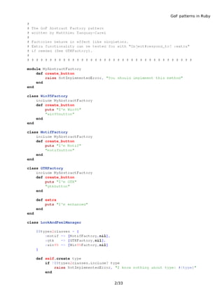 GOF patterns in Ruby | PDF