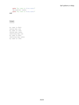 GOF patterns in Ruby | PDF