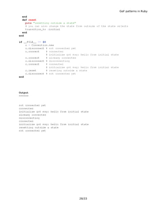 GOF patterns in Ruby | PDF