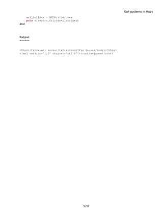 GOF patterns in Ruby | PDF