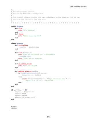 GOF patterns in Ruby | PDF