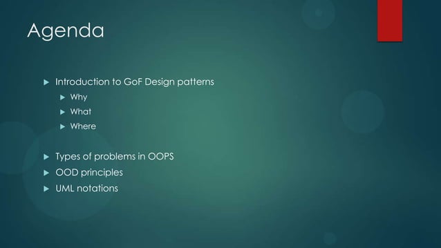 Gof design patterns | PPTX | Programming Languages | Computing