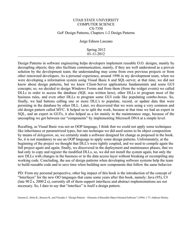 Gof Design Patterns Chapters 1 And 2 Pdf 