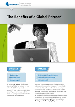 goFLUENT corporate brochure 2012 | PDF | Online Education | Education