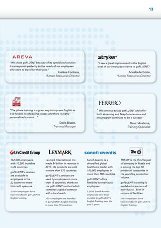 goFLUENT corporate brochure 2012 | PDF | Online Education | Education
