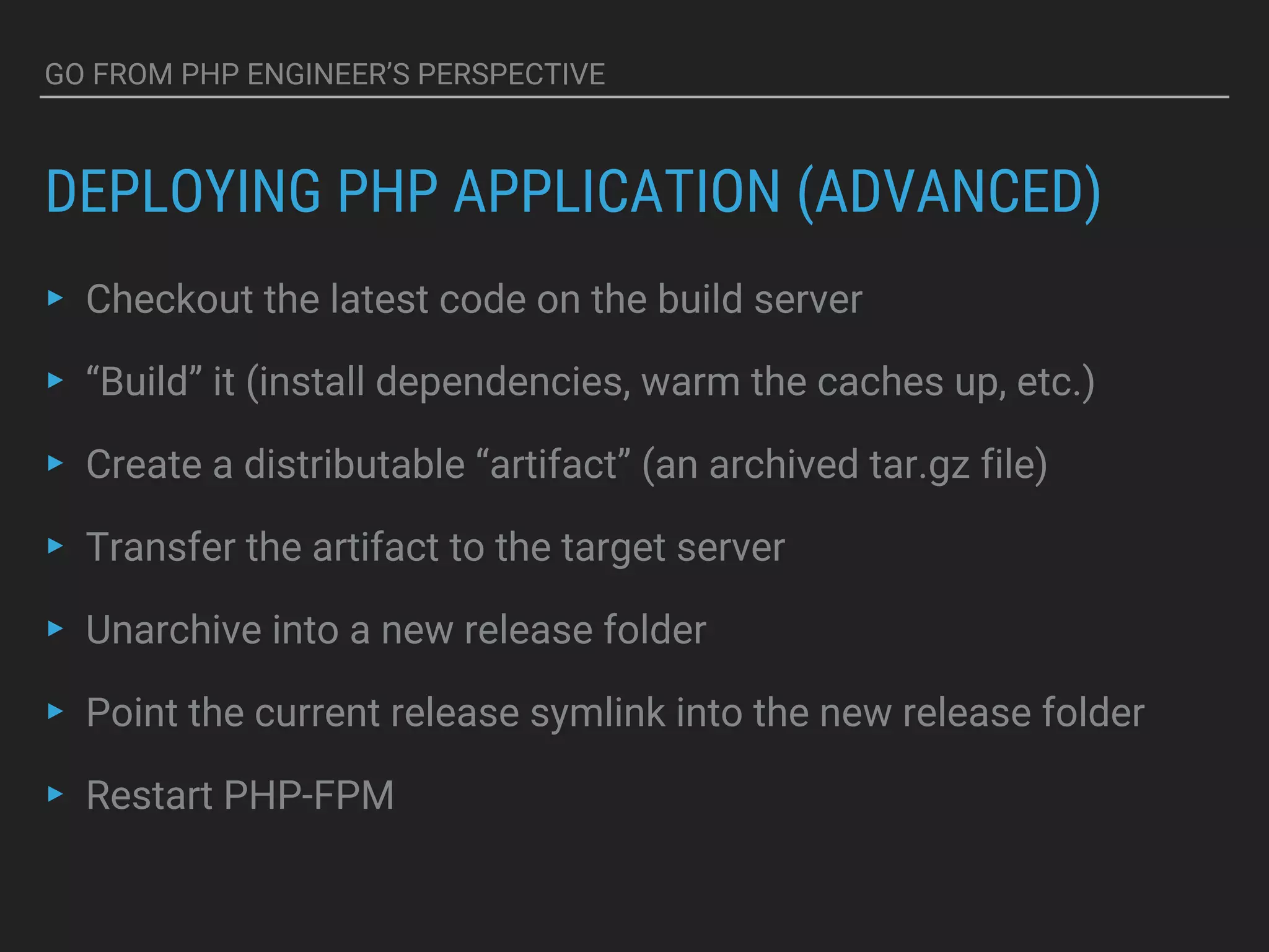 Go from PHP engineer's perspective | PPT