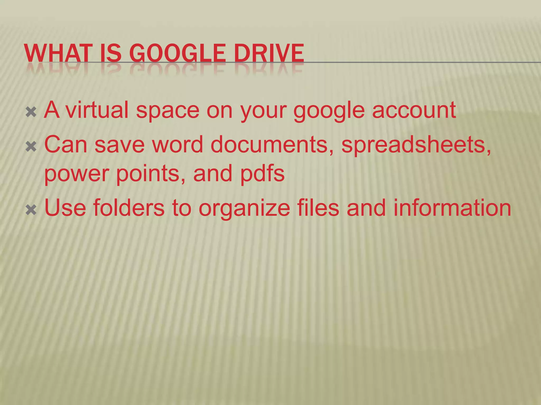 Google Drive Tutorial | PPT