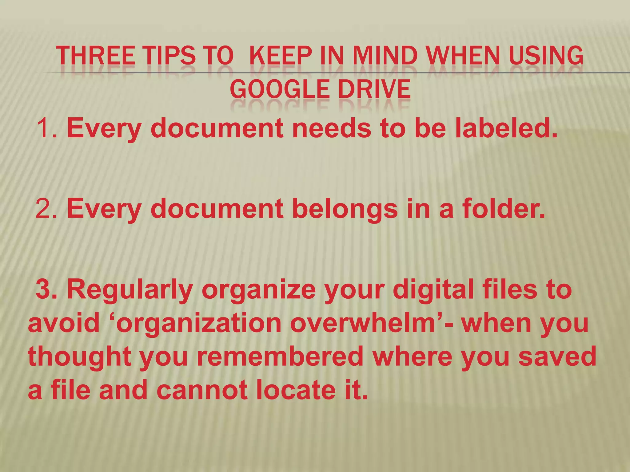 Google Drive Tutorial | PPT