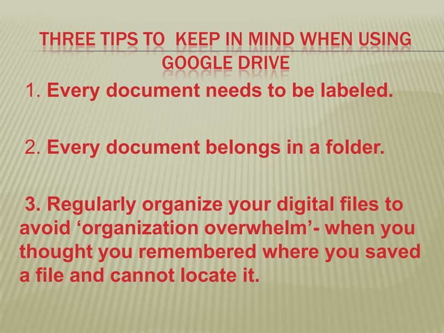 Google Drive Tutorial | PPT