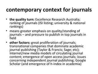 Writing for Academic Journals | PPT