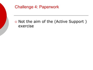 Active Support - Keeping it Real | PDF