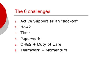Active Support - Keeping it Real | PDF