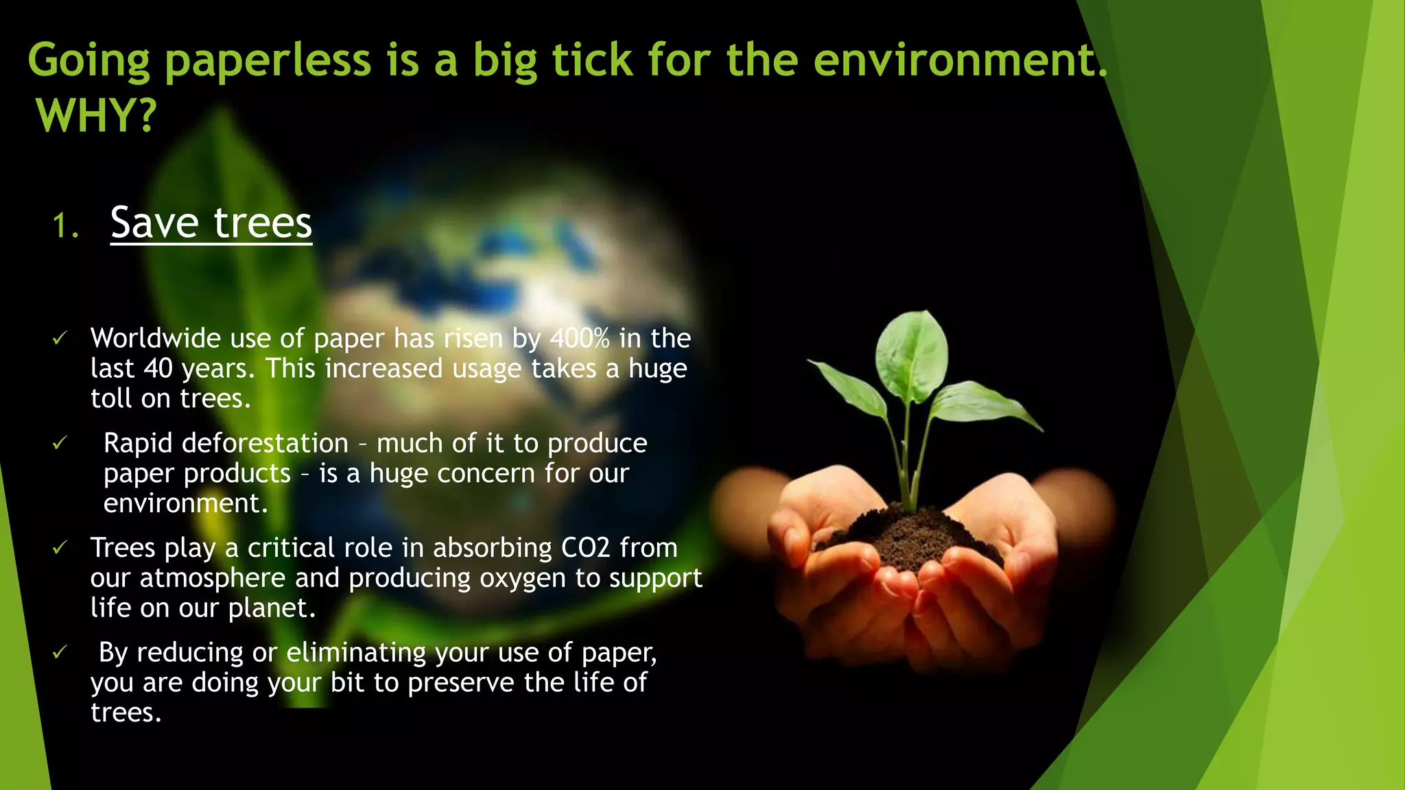 Go green, Go paperless! | PPTX