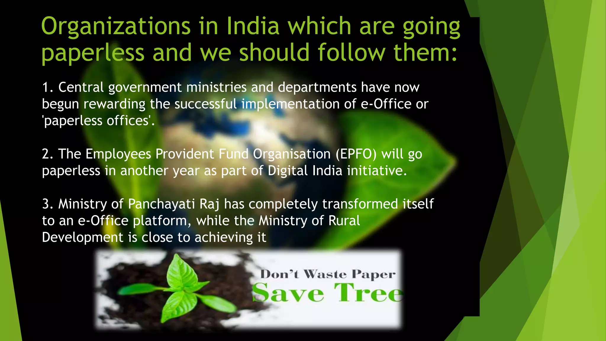Go green, Go paperless! | PPTX