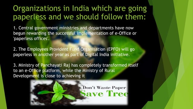 Go green, Go paperless! | PPTX