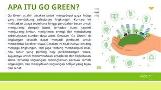 MENGEMBANGKAN PENDIDIKAN KARAKTER DENGAN GERAKAN “GO GREEN” DI ...