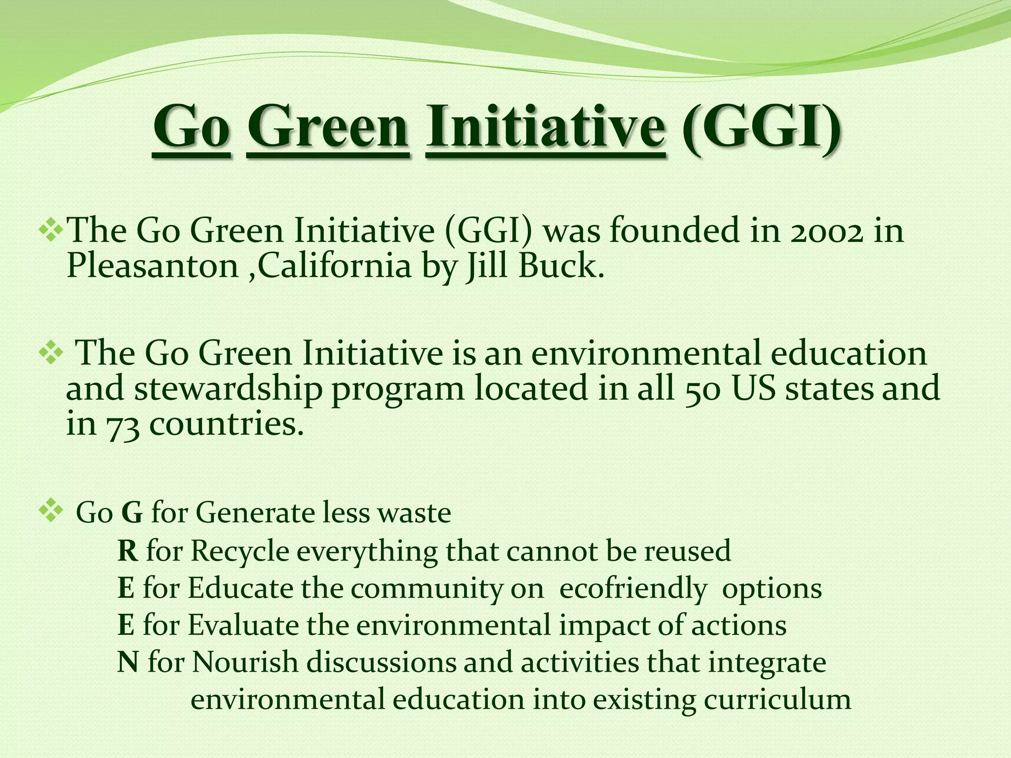 Go green ppt | PPTX