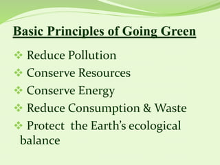 Go green ppt | PPTX