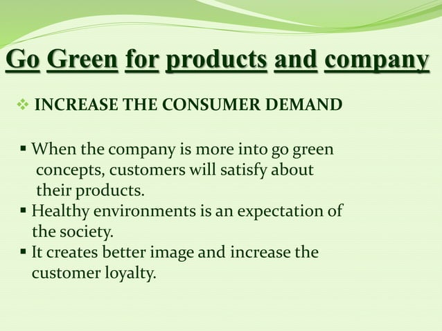 Go green ppt | PPTX