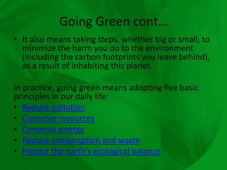 Go green presentation | PPTX