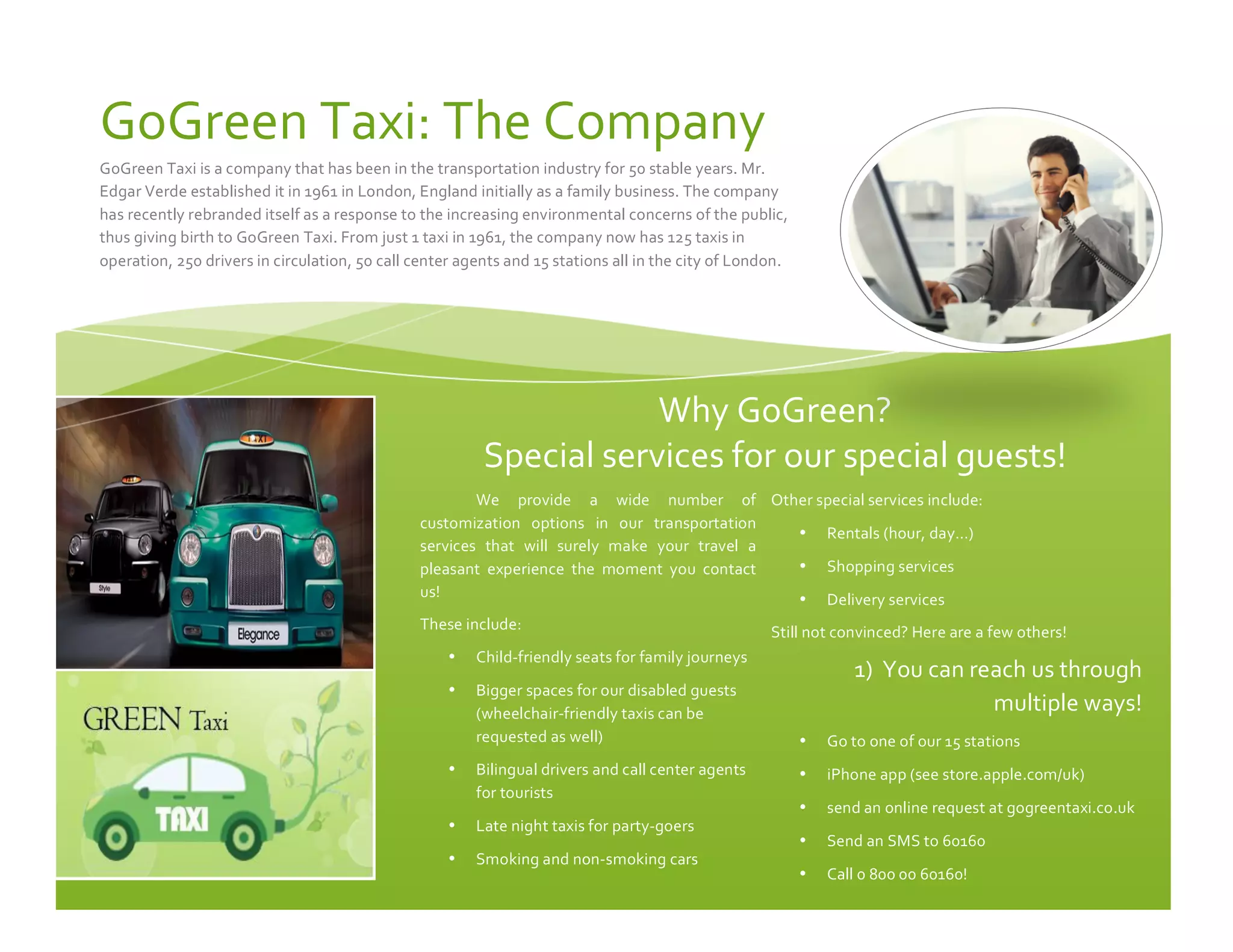 GoGreen Taxi Brochure | PDF