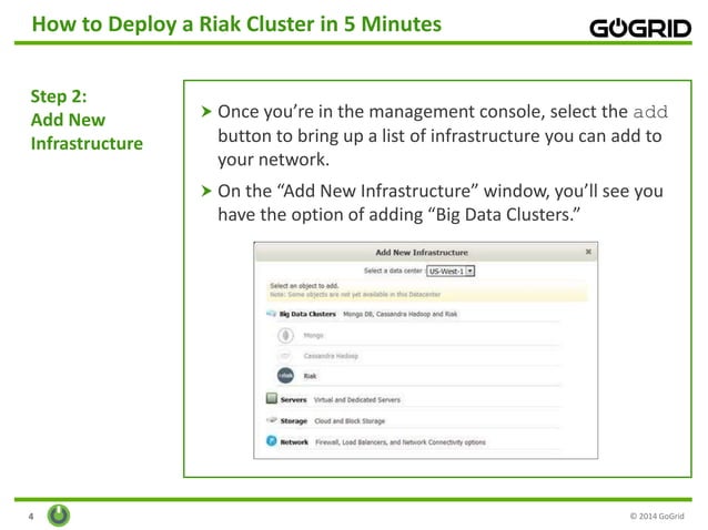 How-To Deploy a Riak Cluster in 5 Minutes on GoGrid | PPTX
