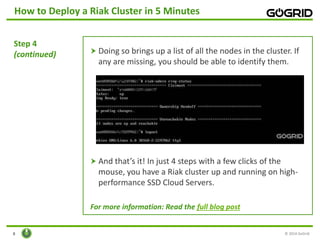 How-To Deploy a Riak Cluster in 5 Minutes on GoGrid | PPTX