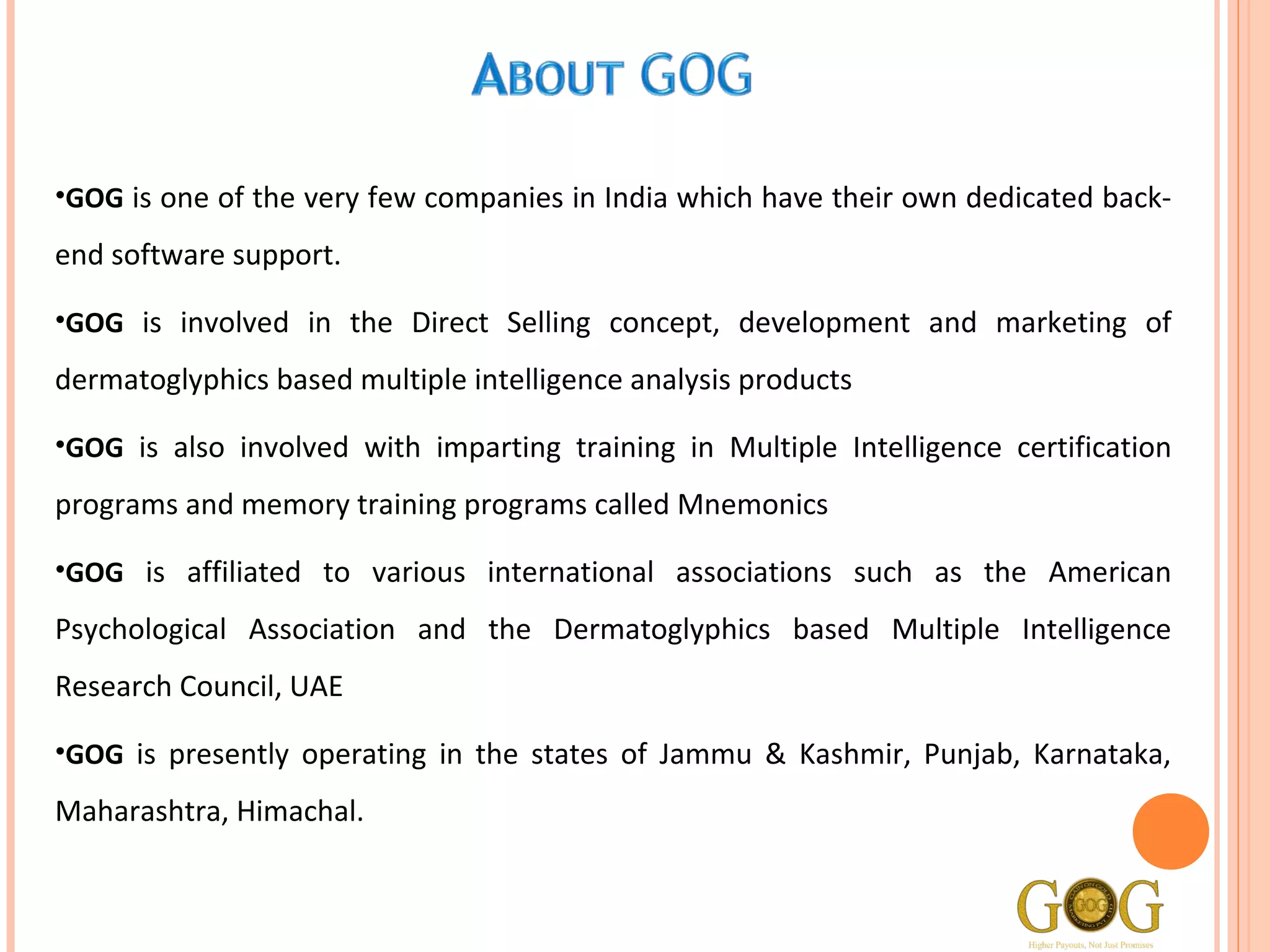 GOG BRAIN MAP PRESENTATION | PPT