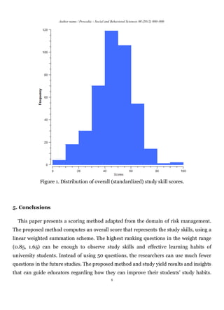 Statistical Scoring Algorithm for Learning and Study Skills | PDF