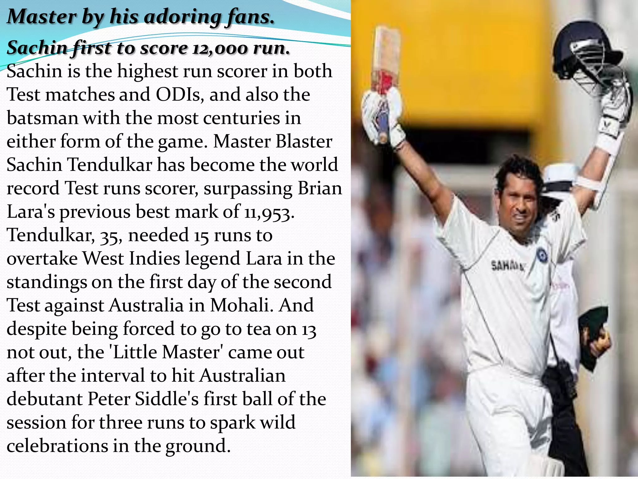 Sachine Tendulkar.ppt
