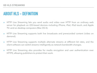 Implementing HLS server with GO | PDF