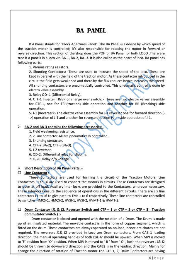 Goverment Of India Trainee at Kanchrapara Workshop, Eastern Railway electrical traction ...