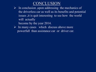 Google self Driving Car | PPTX